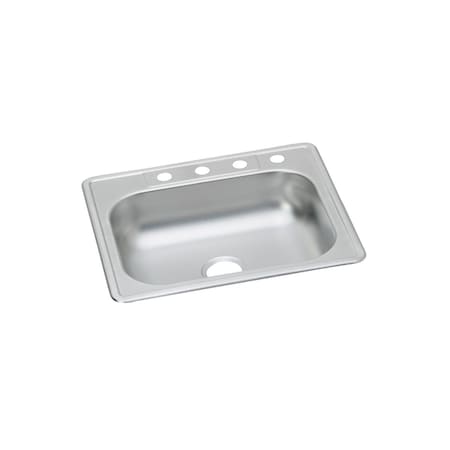 Elkay Dayton Stainless Steel 25 X 21-1/4 X 6-1/16 Single Bowl Top Mount Sink K125210 | Zoro